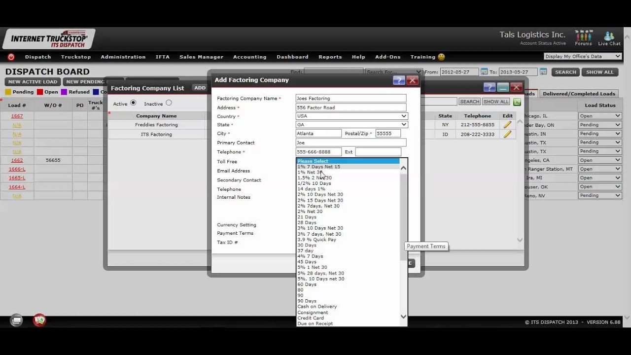 Dispatch Programs| Add a Factoring Company - YouTube
