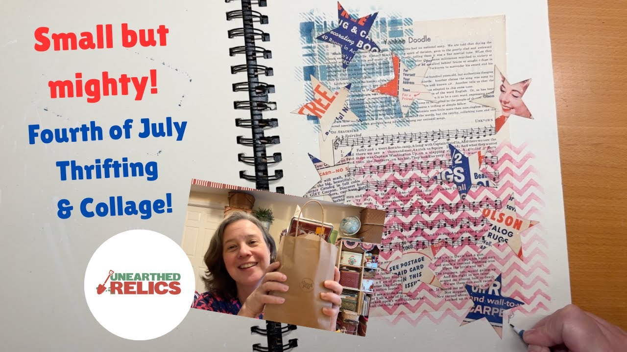 Small but mighty! Fourth of July Thrift Haul & Collage Craft - YouTube