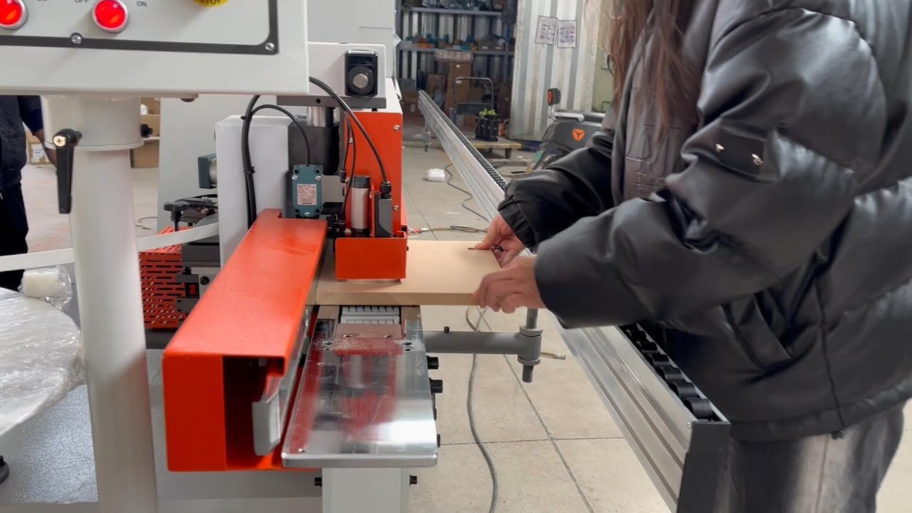 How to install and use PVC automatic edge banding machine. - YouTube