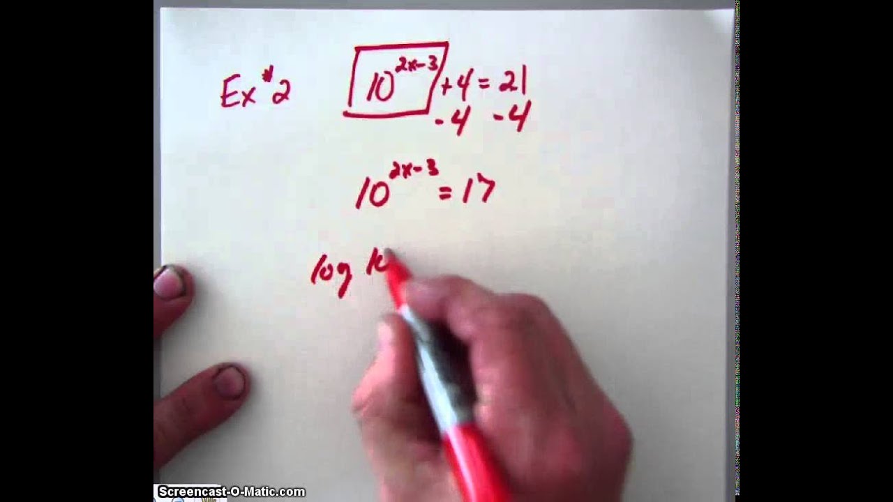 7 6 Solving by taking log of both sides - YouTube
