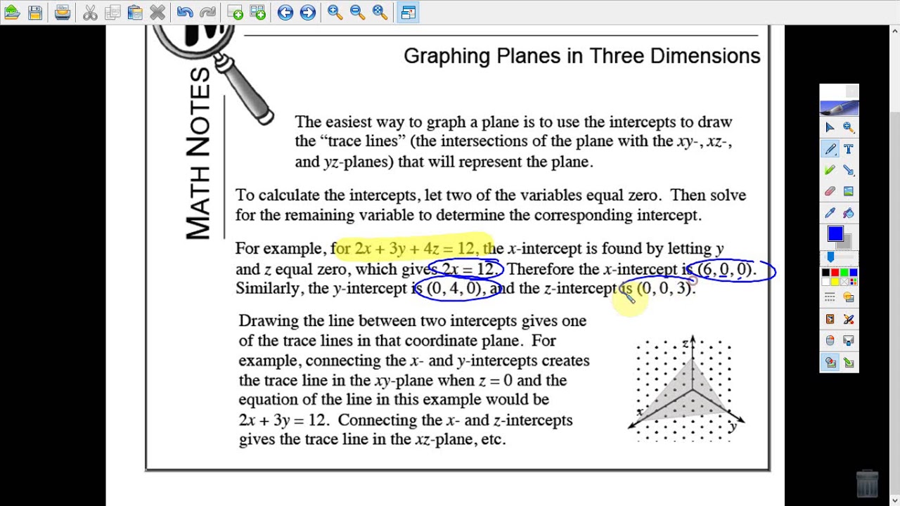IM3 - 11.2.4 Graphing Planes in Three Dimensions - YouTube