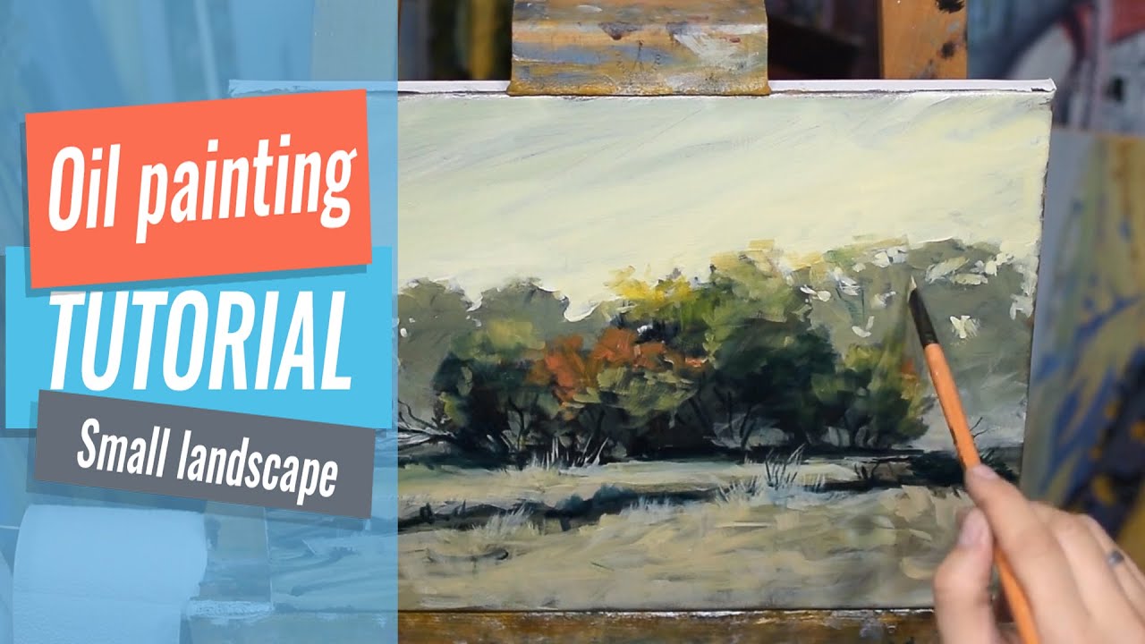Small landscape painting tutorial - YouTube