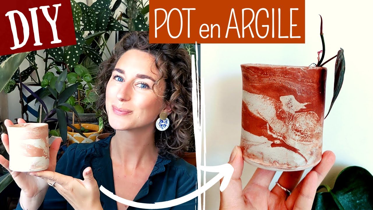 DIY fabrication facile d'un POT en ARGILE autodurcissante ! AIR DRY ...