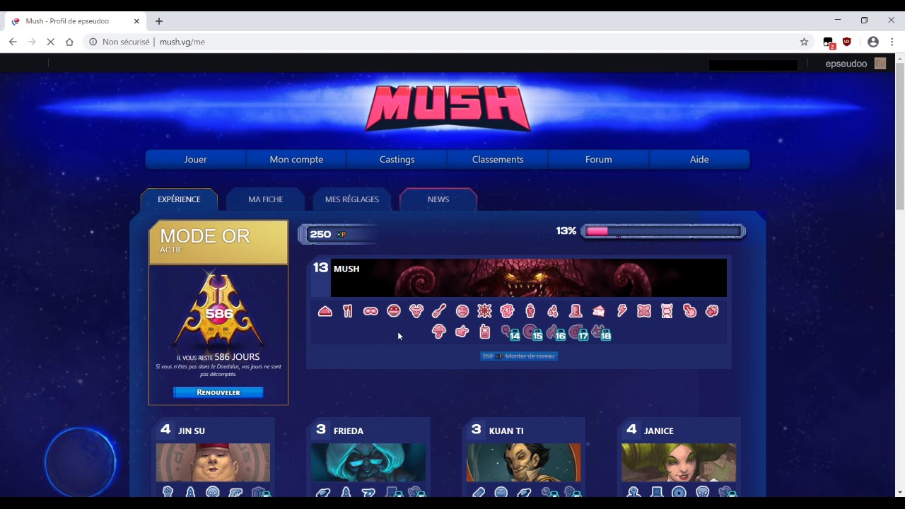 Mush Twinoid Vaisseau 2 J2C6 Présentation mush - YouTube