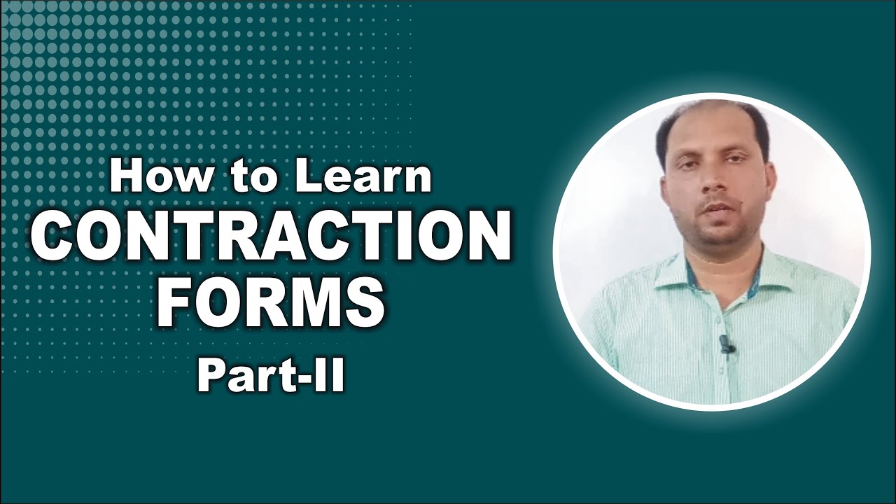 Contractions in English Language-Complete List of 100 Contraction Forms ...