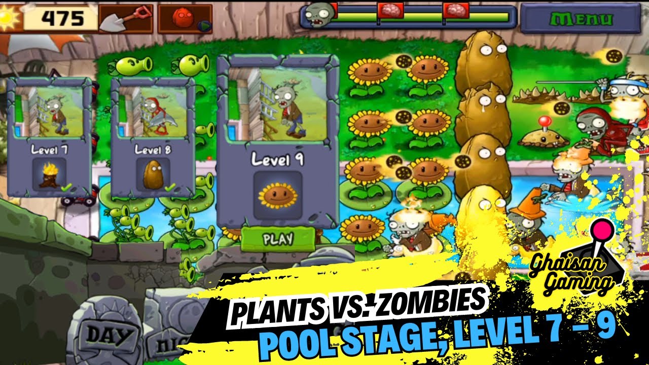 Plants vs Zombies - Pool Stage Level 7-9 | PvZ1 | GAMEPLAY FULL HD ...