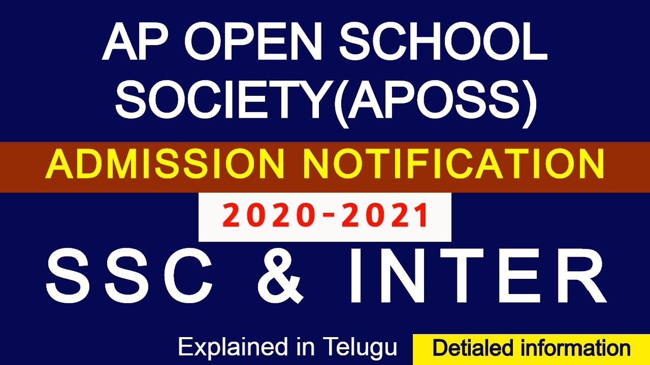 AP Open School Latest News | AP Open School Admission Notification 2020 ...