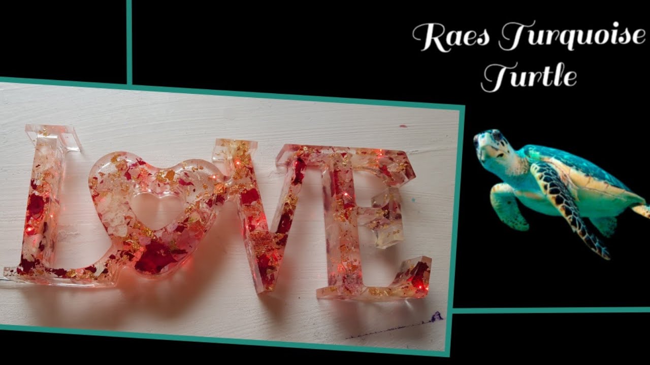 Light up resin Love sign - YouTube