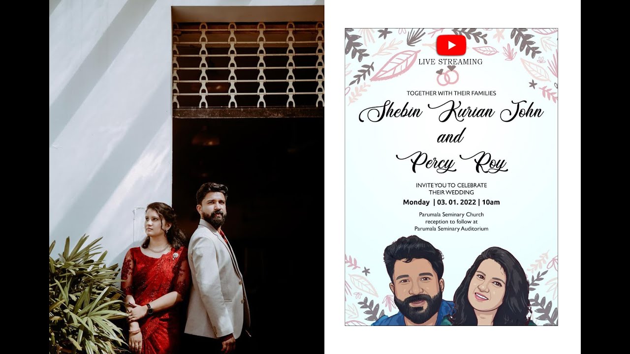 Shebin Kurian John ️ Percy Roy | Wedding Ceremony | 03-01-2022 | 10am ...