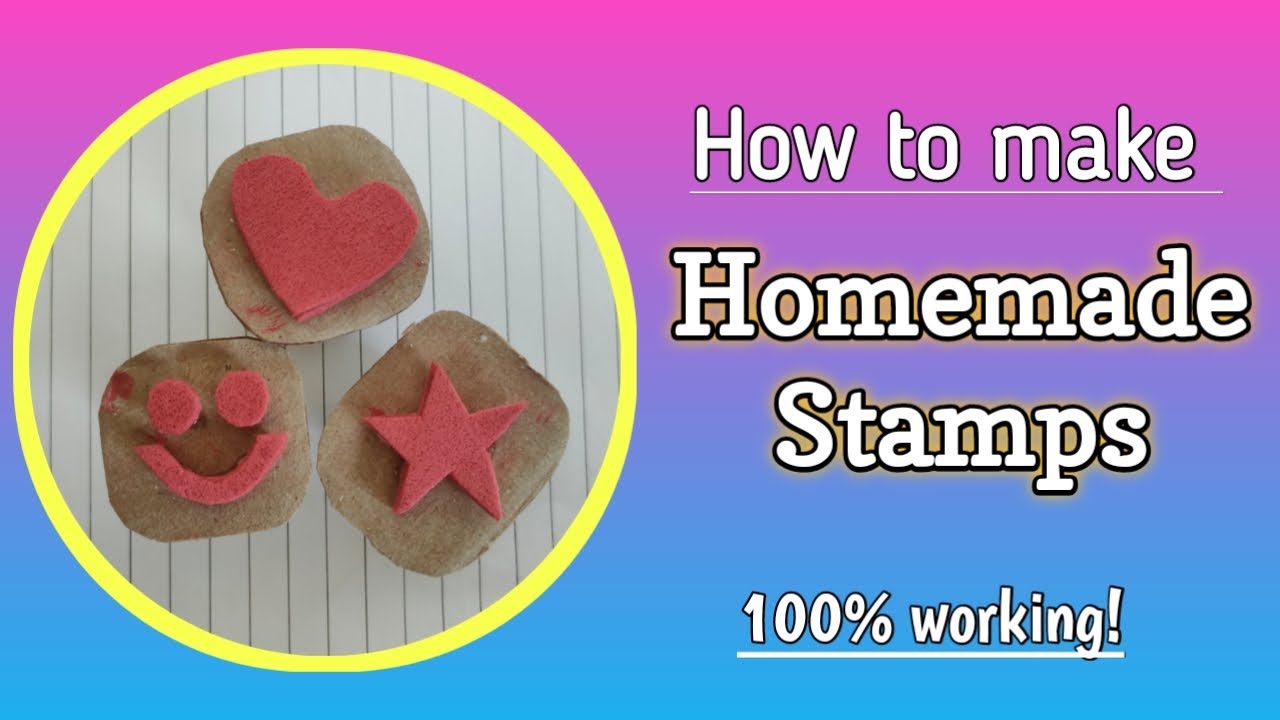 DIY Stamp making at home. Handmade stamp for art and craft. DIY ...