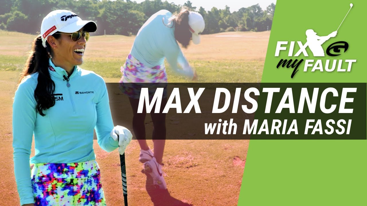 Maria Fassi Golf Swing for MAX Distance - YouTube