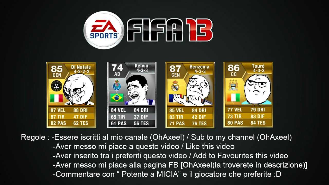 [Fifa 13 MEGA CONTEST] Fifa 13 Di Natale Kelvin Benzema Touré GIVEAWAY ...