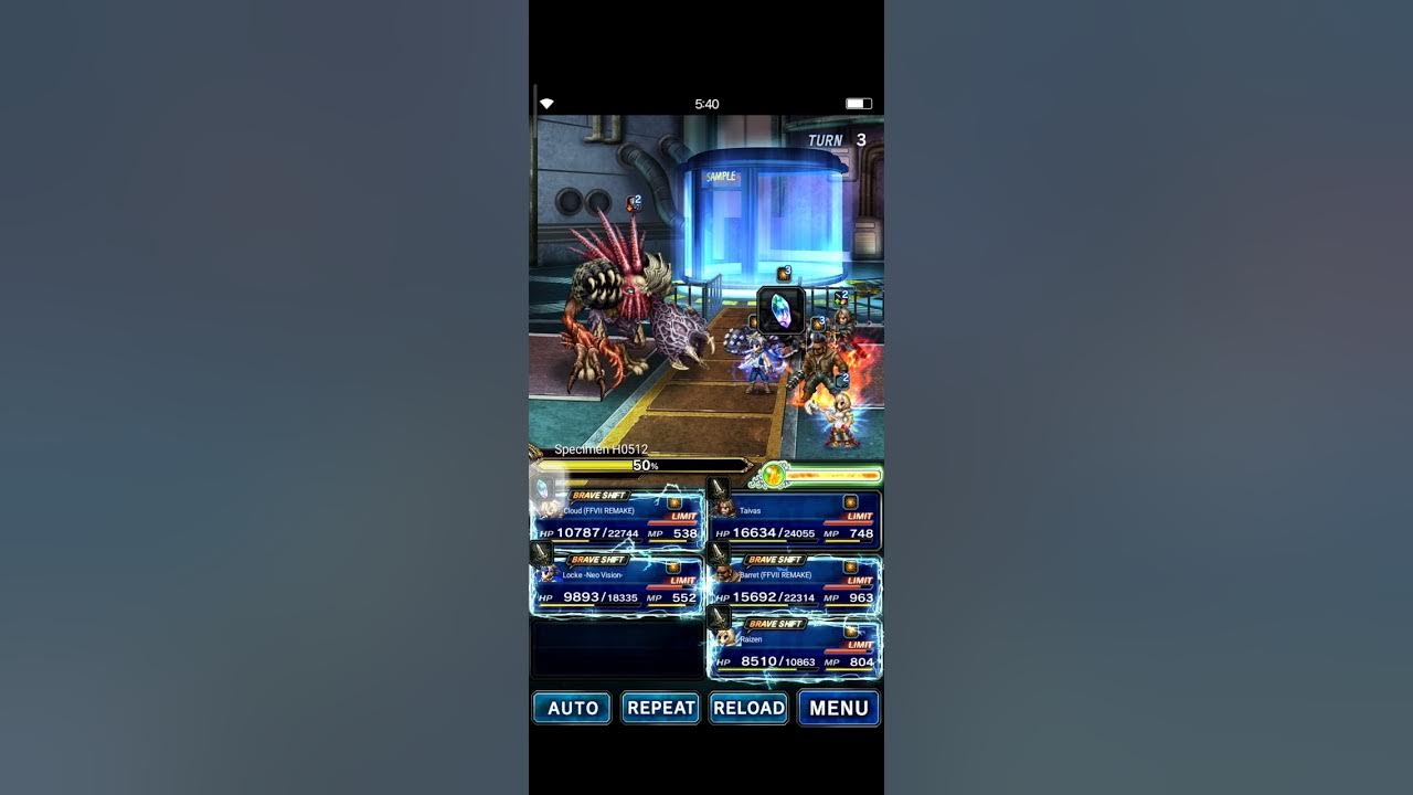 FFBE// VS Specimen H0512 Lvl.4 // Cloud Crowns - YouTube