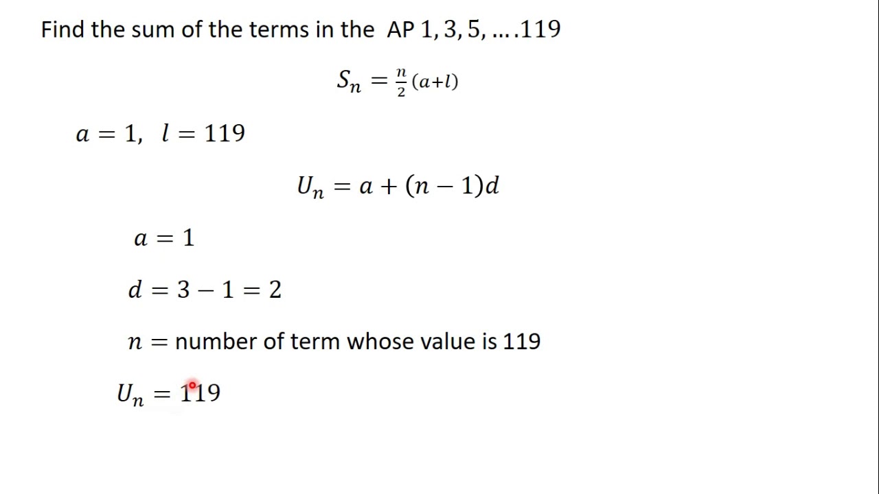 14 Sum of an Arithmetic Progression QUESTION 3 - YouTube