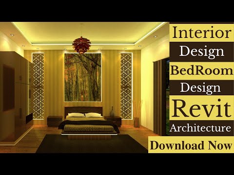 Interior Design in Revit | Bedroom Design with Ceiling Light & Jaali | How to Design Revit interior