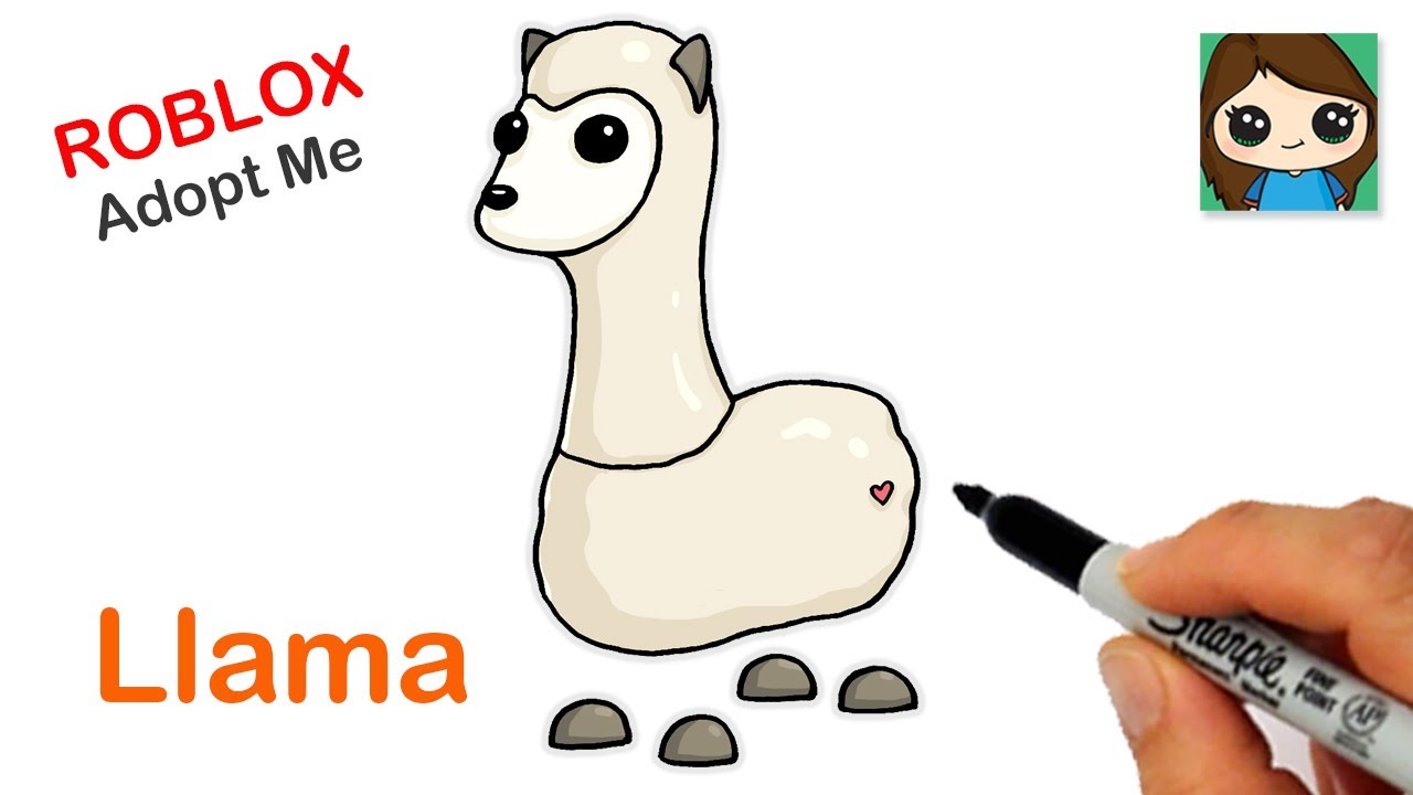 How to Draw a Llama | Roblox Adopt Me Pets - YouTube