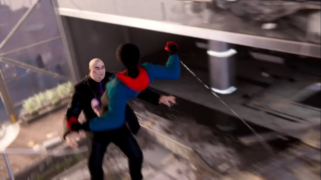 New Spider-Verse Miles Morales Suit Mod Vs Fisk - Marvel's Spider-Man ...