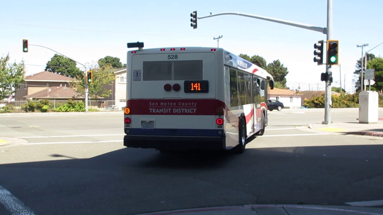SamTrans 2010 Gillig BRT 35' #528 leaving San Bruno BART - YouTube