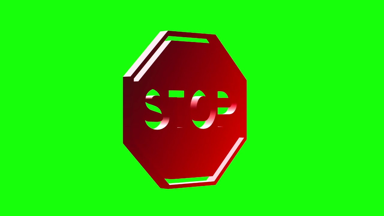 Stop Sign Green Screen Effects With Chroma Key Templates - YouTube