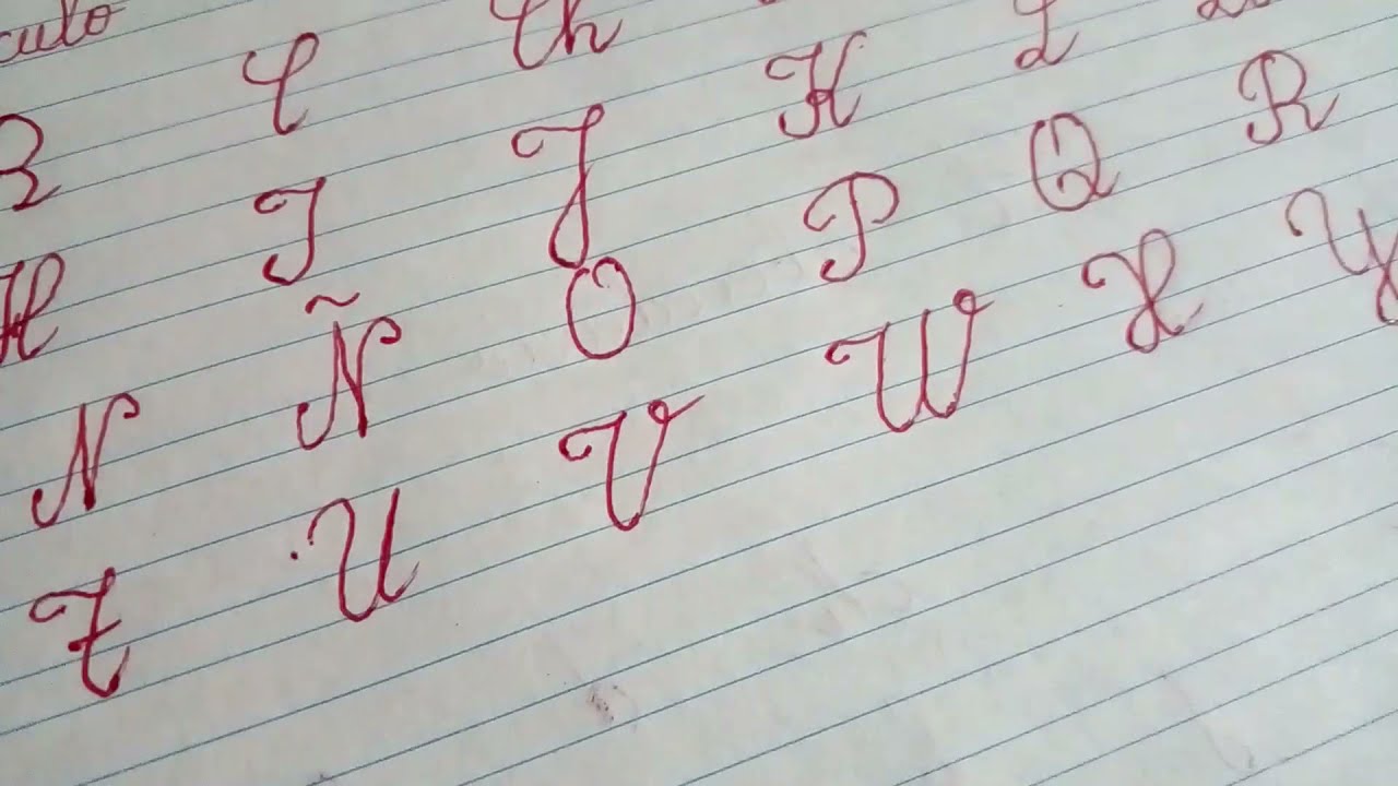 LETRAS CURSIVAS MAYÚSCULAS - YouTube