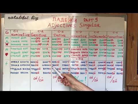 TORFL-B1: Russian cases. Part 5: Adjectives Singular - YouTube