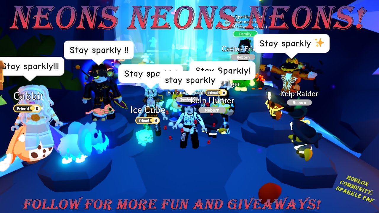 NEONS NEONS NEONS!! #sparklez #playadoptme #adoptme #neoncave #cave ...