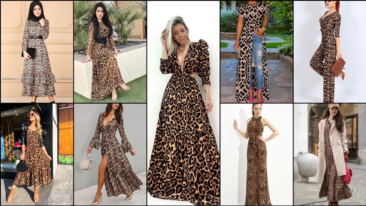 💥New Animal print dress/ cheetah print dress /animal print gown dress ...