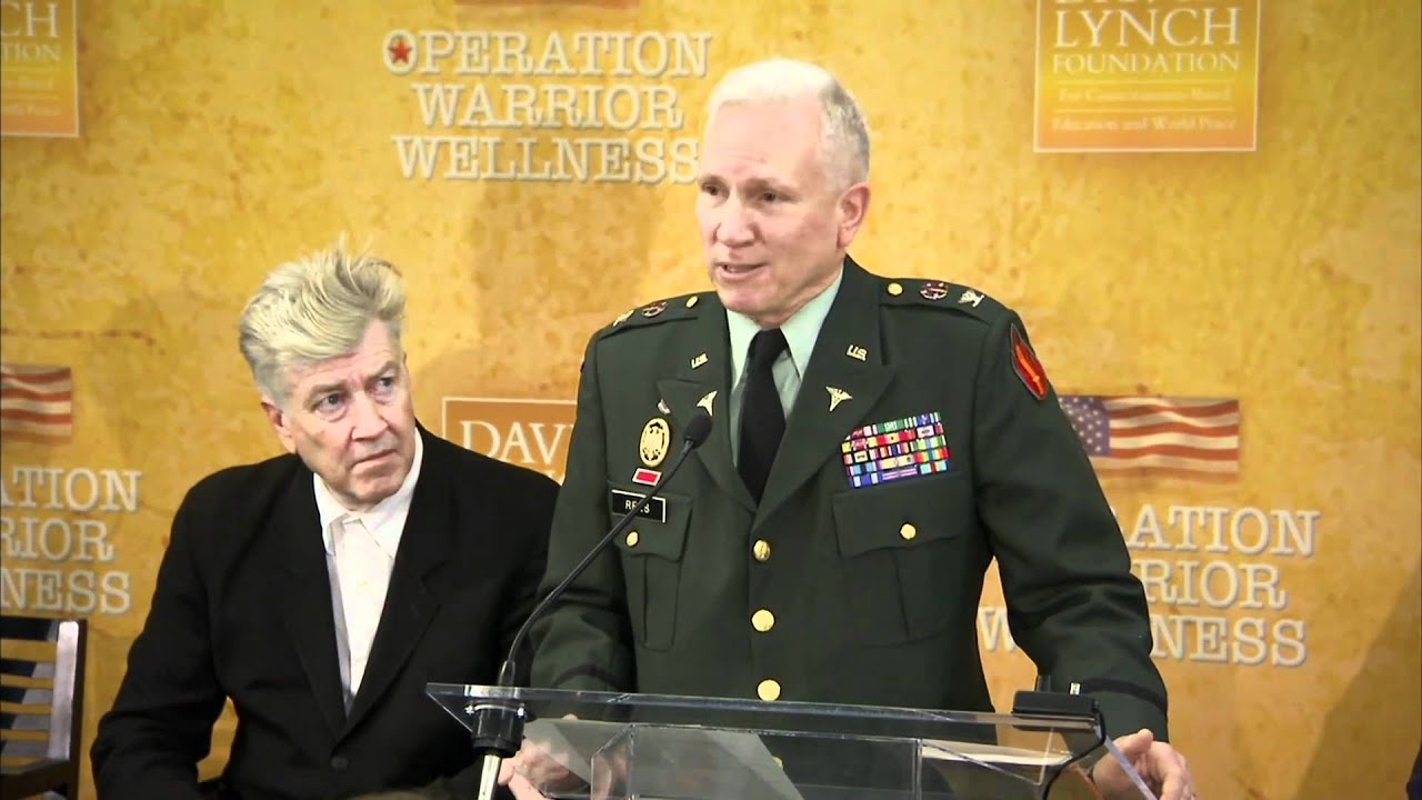 Col. Brian Rees at David Lynch Foundation's launch of Operation Warrior ...