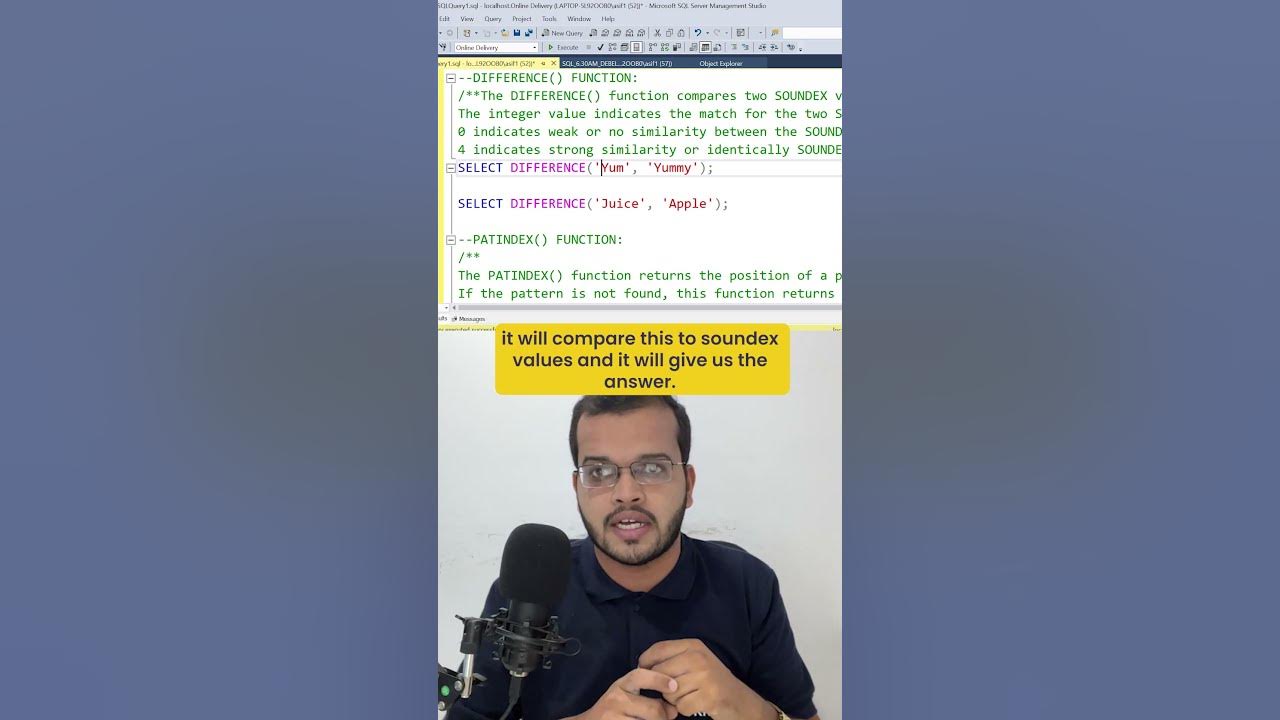 What & How to use Difference() Function in SQL Server? - YouTube