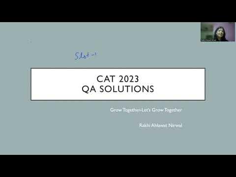 CAT Previous Year Questions | QA Section | CAT 2023 QA Section-Slot-1 |CAT Quant Questions | QA ...