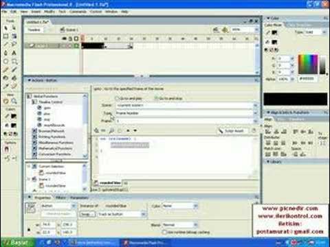 Flash Dersleri-GotoAndPlay-GotoAndStop-www.ilerikontrol.com - YouTube