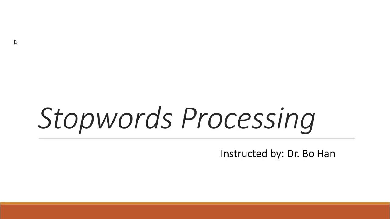 How to Remove Stopwords from Text Data - YouTube