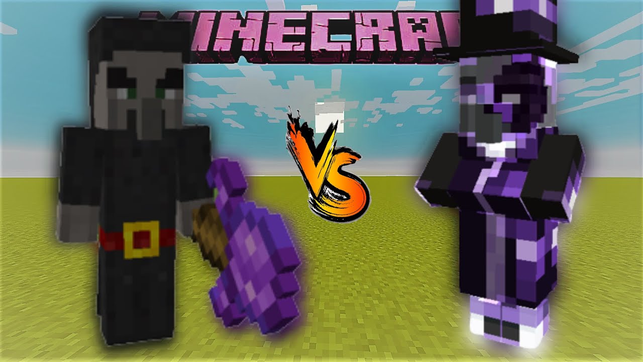 Necromancer vs Maelstrom Illager / 死霊使い vs メイルストロムイリジャー / MINECRAFT MOB ...
