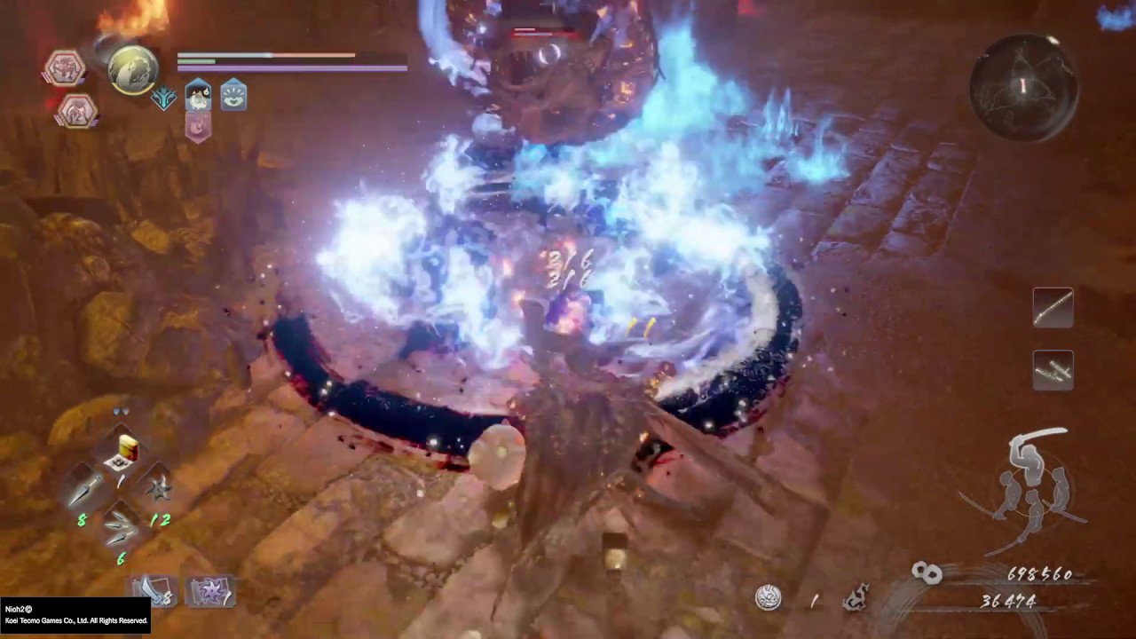 How to beat fire wheel [blue/red] - easy - Any Build - Nioh 2 - YouTube