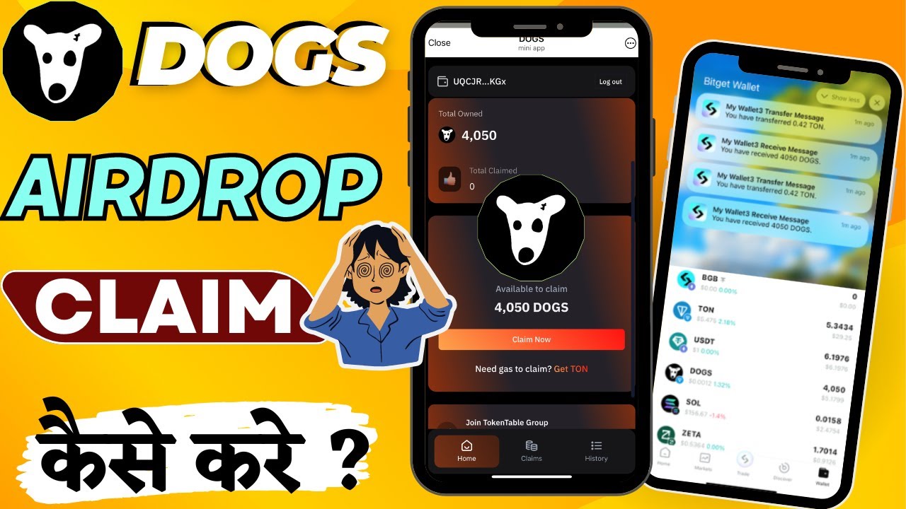 How To Claim DOGS Coin Airdrop In Wallet ? DOGS Claim On-Chain Telegram ...