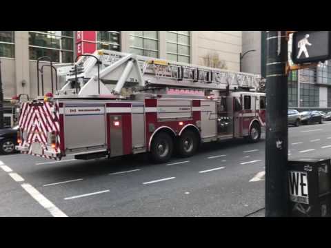 Vancouver Fire Ladder 1 & BCAS Responding