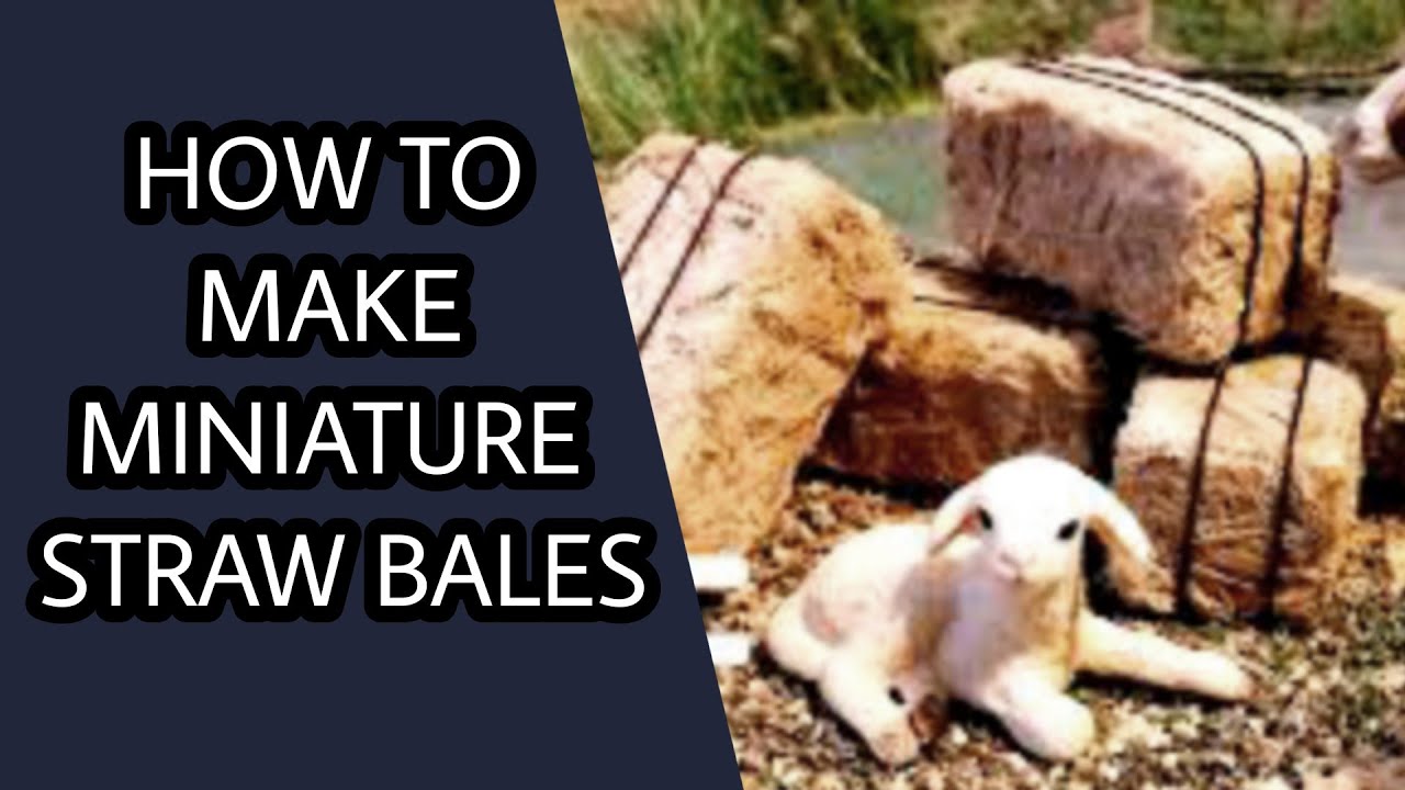 How to make mini straw bales for your farm animal figurines 😍 - YouTube