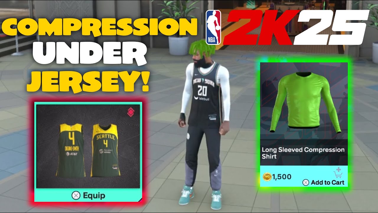 How To Get COMPRESSION Shirt UNDER Jersey In NBA 2k25! (FAST & EASY ...