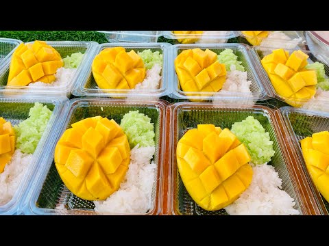 Mango Yapışkan Pirinç | COACHELLA 2022'de gösterilen Tayland yemekleri | Tay Sokak Yemekleri