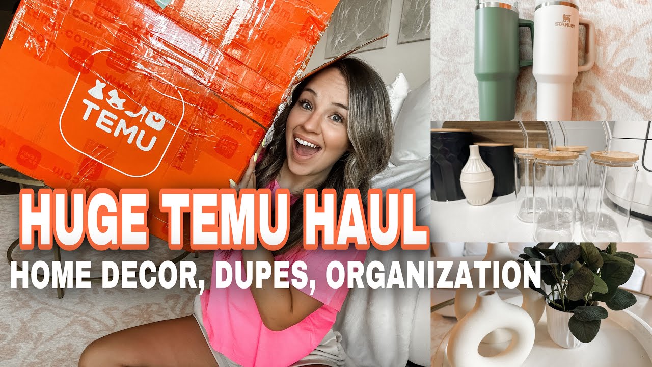 HUGE TEMU HAUL // TRYING Viral Tiktok Home Hacks // is TEMU worth it ...