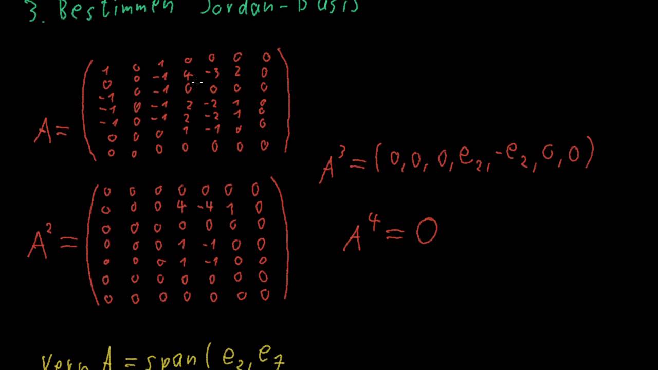 Wie bestimmt man eine Jordan-Basis? - YouTube