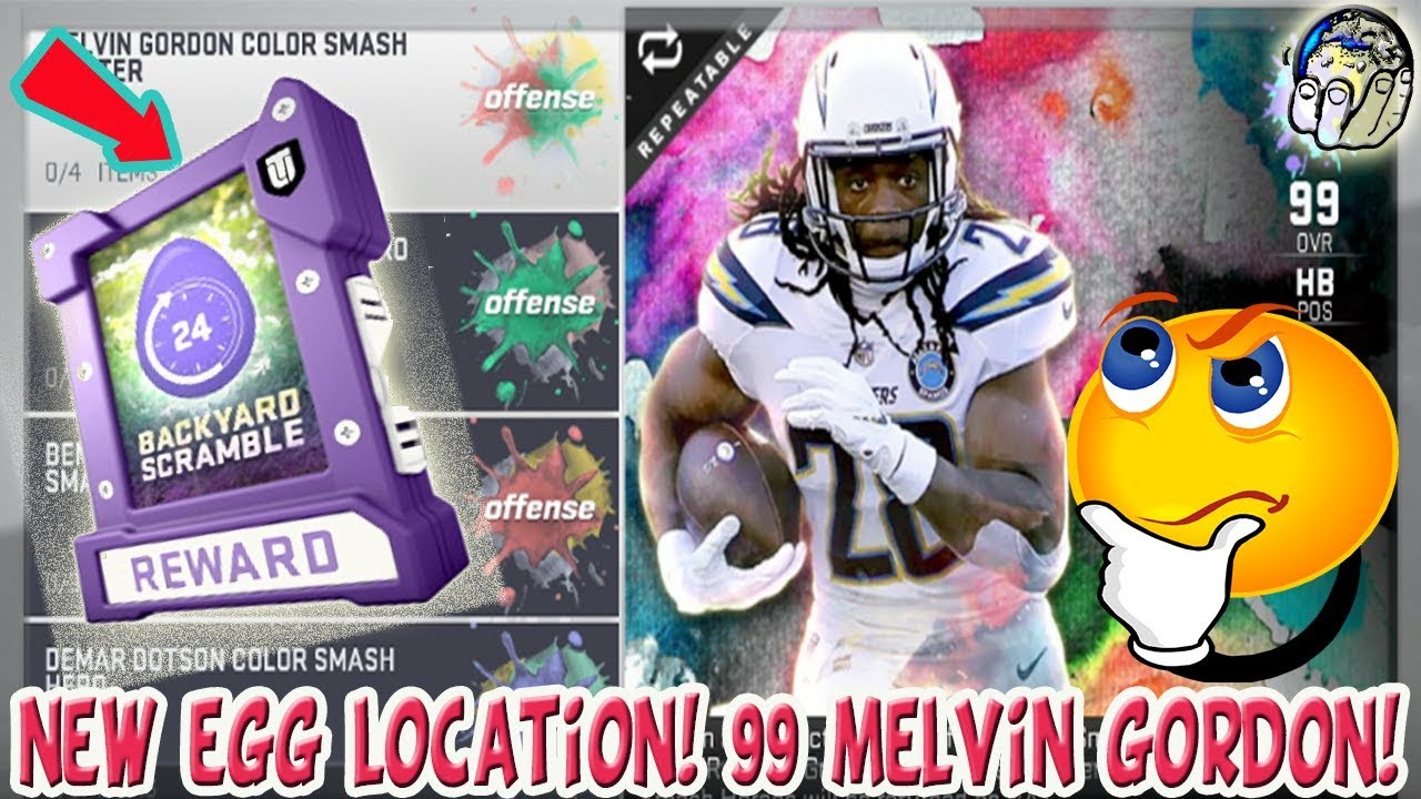Madden 19 TIE DYE Master! 99 MELVIN GORDON! Easter Egg Secret Location ...