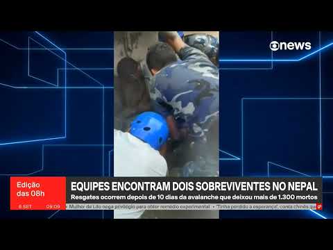Cecília Malan - Equipes de salvamento encontram dois sobreviventes no Nepal