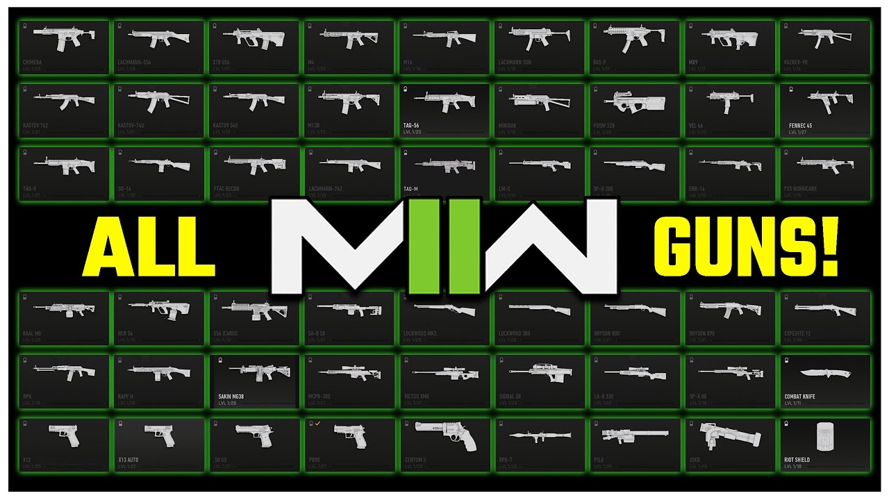 All 50+ Confirmed Guns in MWII, Firing Range, Weapon Tuning & More ...