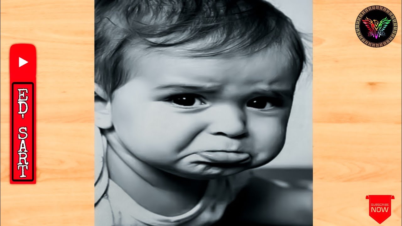 CRYING BABY REALISTIC SKETCH | BY PENCIL | With EASY steps | ED'S ART ...