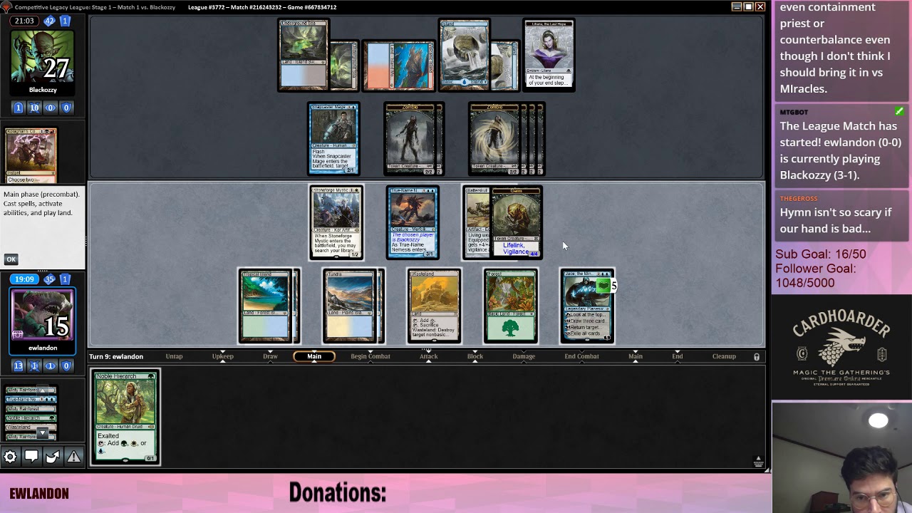 Ewlandon Legacy League Bant Stoneblade 2019 Youtube
