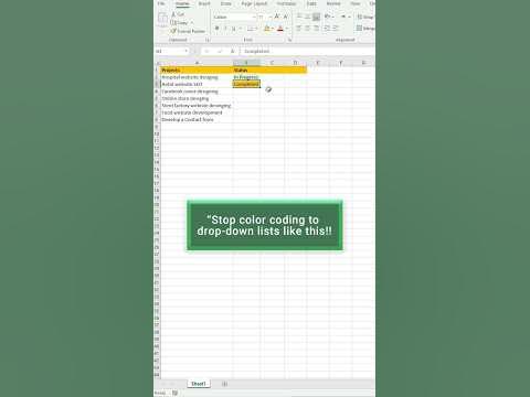 Color Coded Drop-Down List in Excel #excel #shorts #tutorial - YouTube