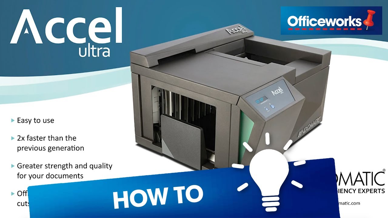 How to Use the Bindomatic Accel Ultra Thermal Binding Machine - YouTube