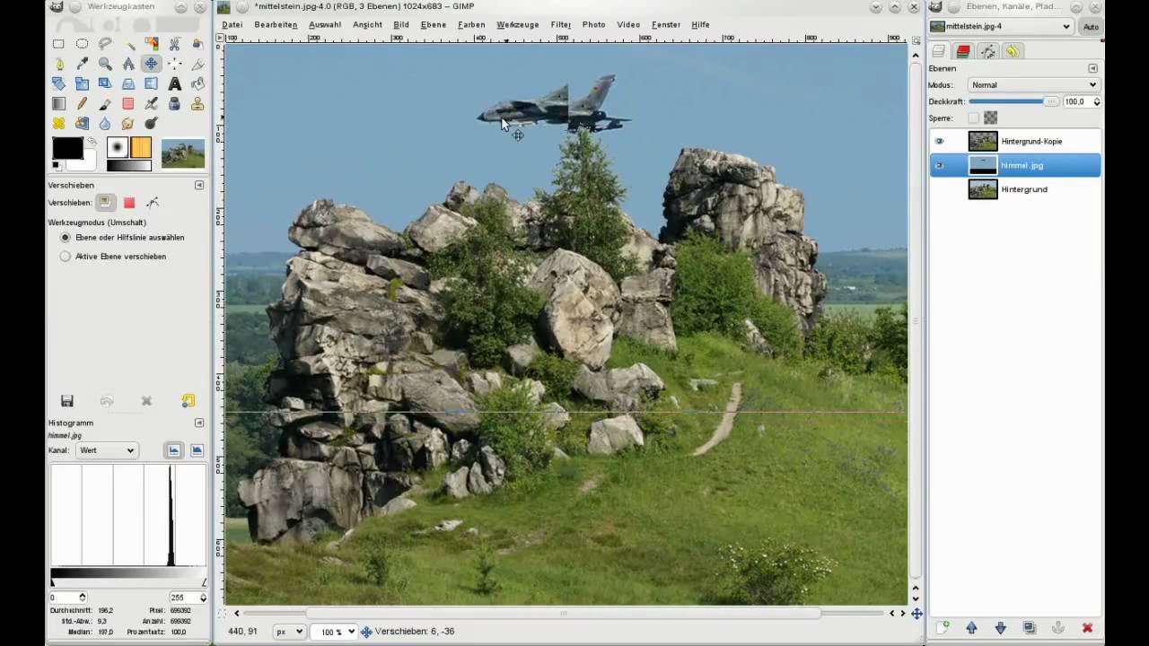 Video Tutorial: Himmel austauschen mit The GIMP (deutsch|german) - YouTube