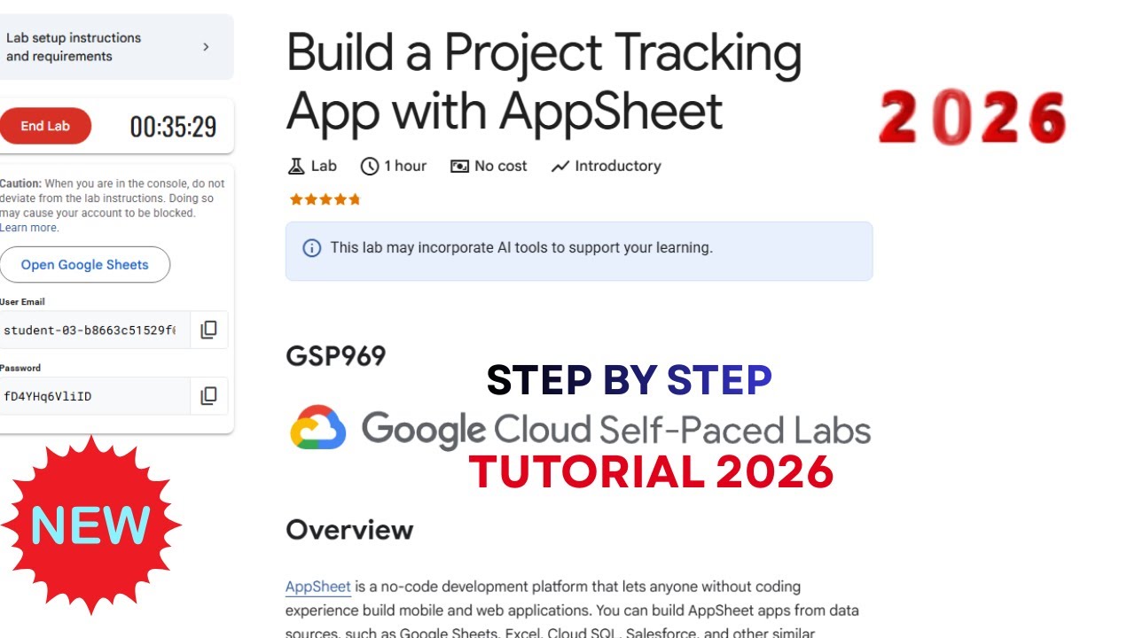 Build a Project Tracking App with AppSheet || 2026 || #GSP969 #qwiklabs ...